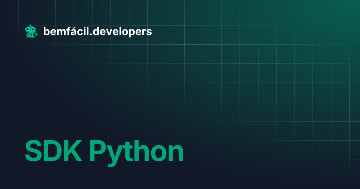 SDK Python | bemfácil.developers